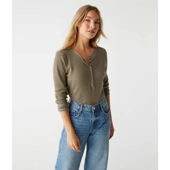 Michael Stars | Tops | New Michael Stars Womens Regan Thermal Henley ...